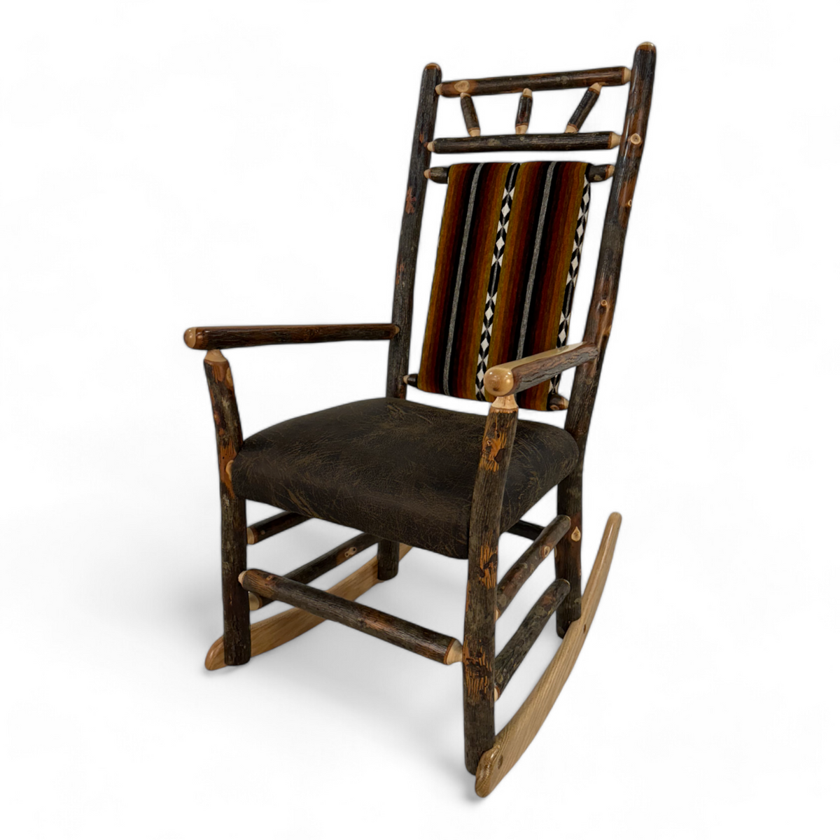Hickory Straight Back Rocker – Roughing It In Style