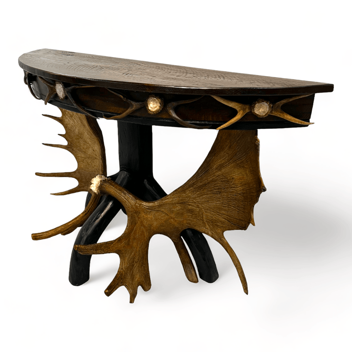 Half Moon Antler Console Table - Amish Furniture | Roughing It In Style